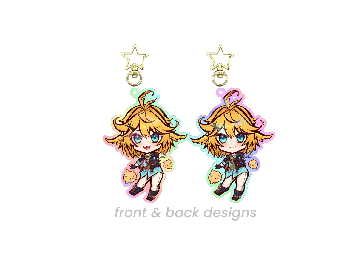 DOKIBIRD BOUNTY HUNTER DOUBLE SIDED CHIBI ACRYLIC CHARM – concon