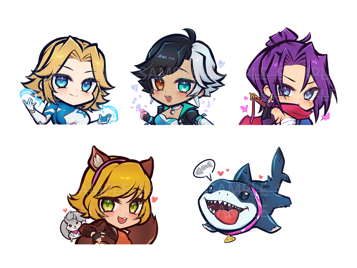 HERO RIVALS CHIBI DIE-CUT STICKER DECALS – concon