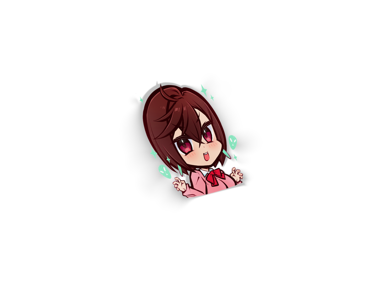 DANDADAN MOMO AYASE CHIBI DIE-CUT STICKER DECAL – concon